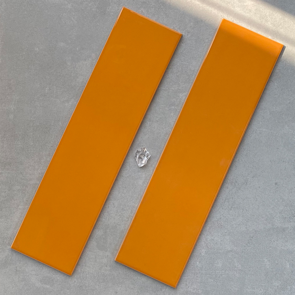 Gạch Thẻ Màu Cam 7.5×30 Men Bóng HT753020R - Chợ Đá